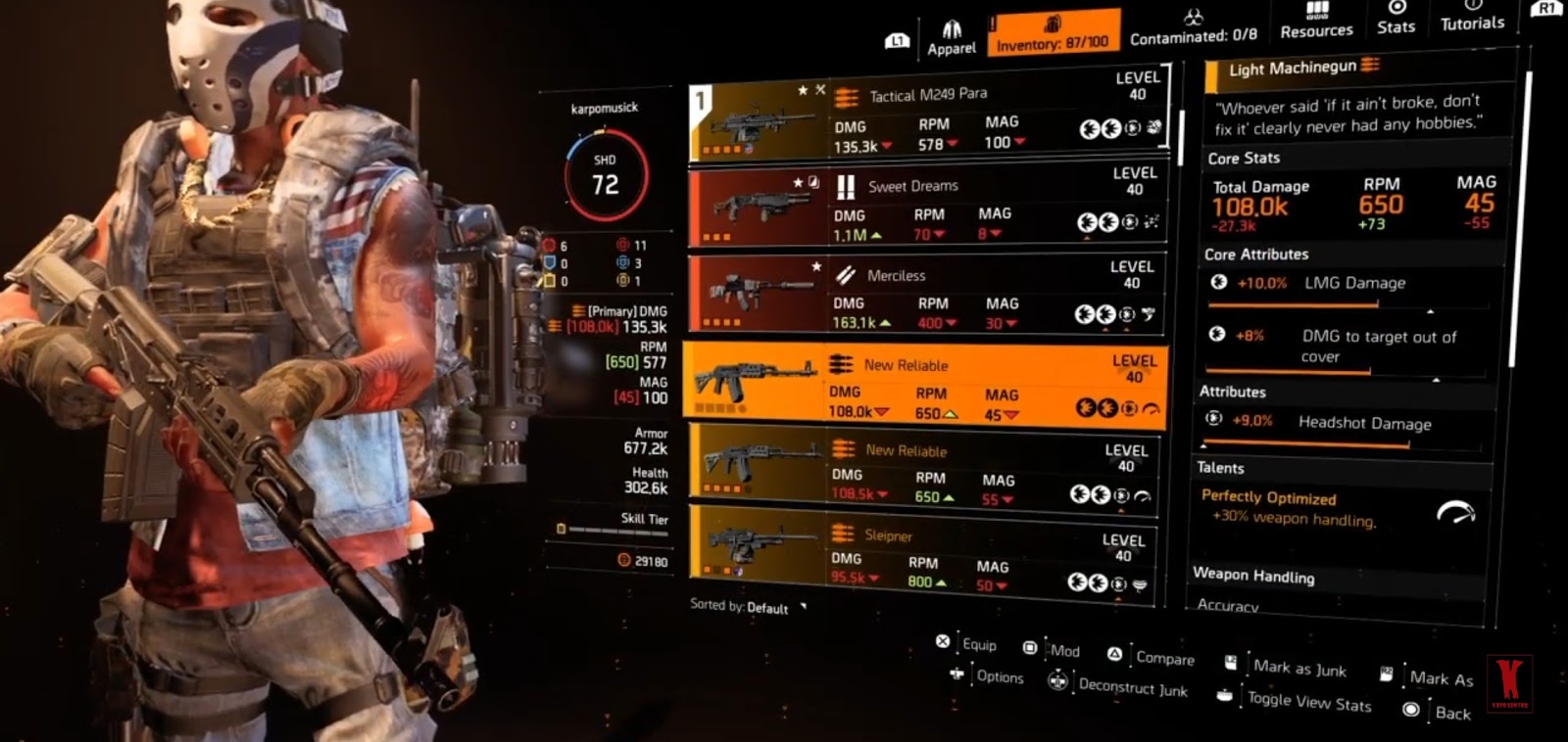 [Top 5] The Division 2 Most Accurate LMG | GAMERS DECIDE