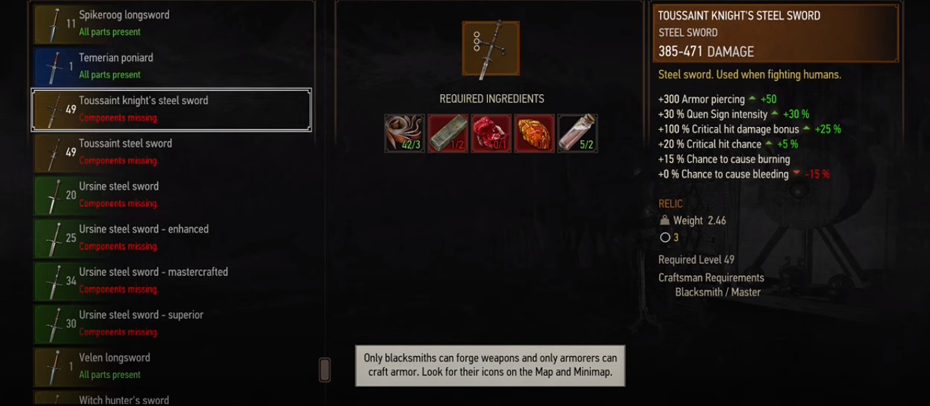 [Top 10] The Witcher 3 Best Weapons (Early To Late Game) | Gamers Decide