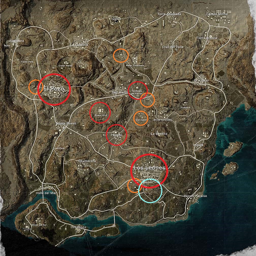 [Top 10] PUBG Best Miramar Drop Locations | GAMERS DECIDE