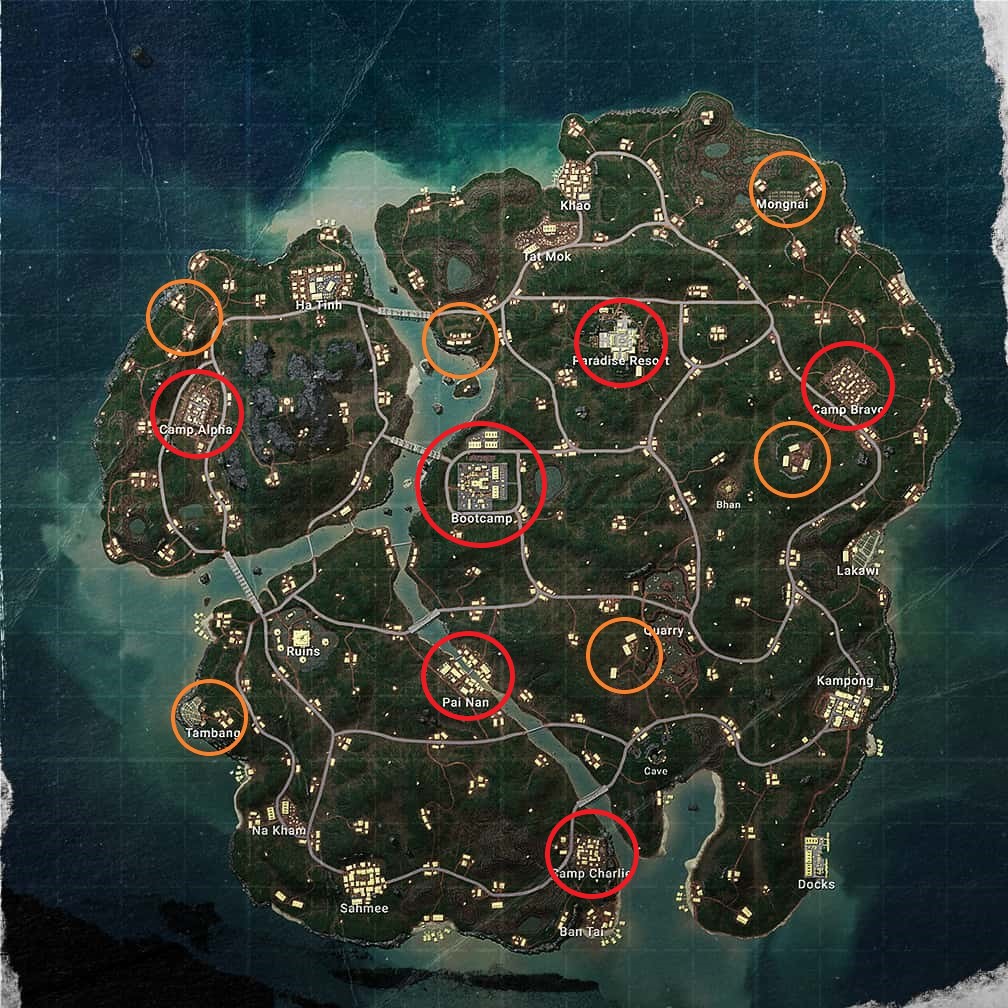 [Top 10] PUBG Best Sanhok Drop Locations | Gamers Decide