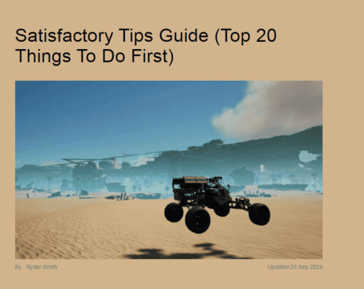 15 Satisfactory Tools and Websites To Help You Build Better | Gamers Decide